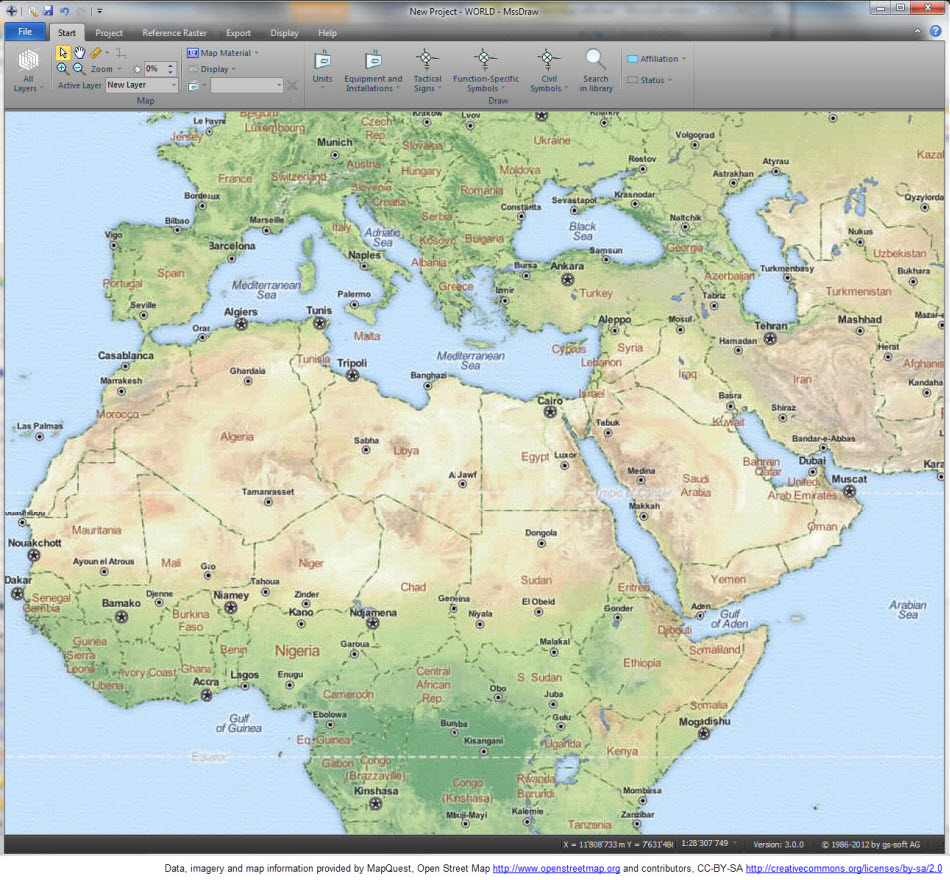 Integration of Map-Service for World Map