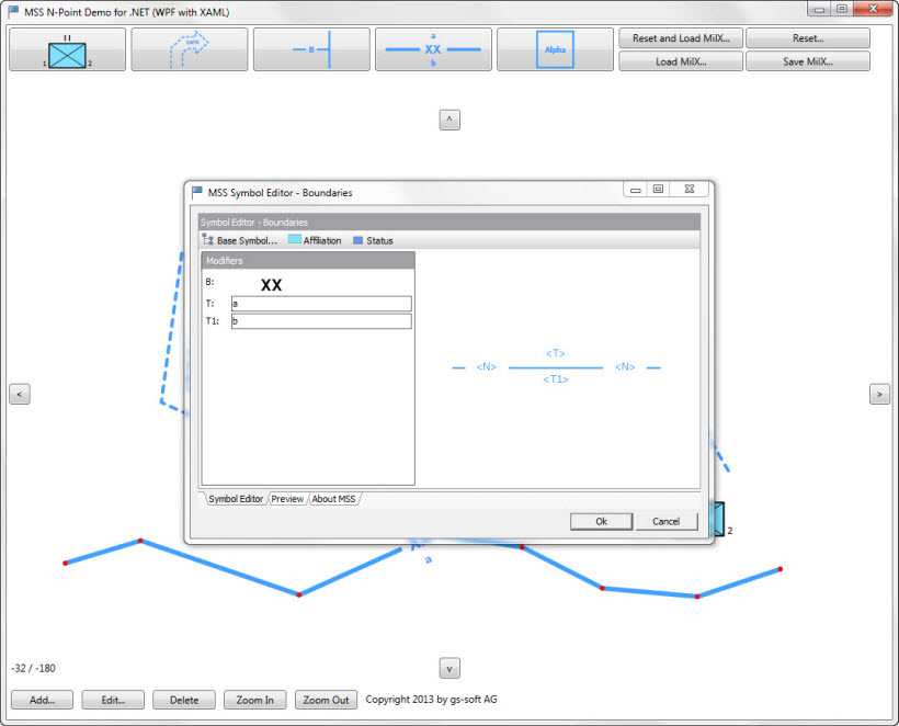 XAML and SVG export from military symbol editor